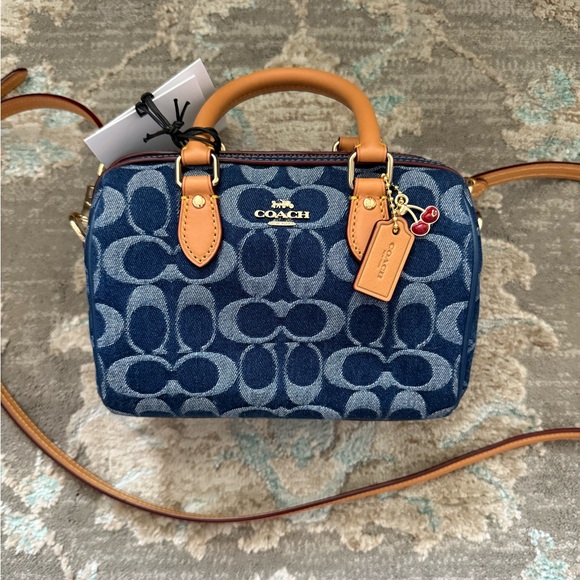 Coach | Bags | Coach Mini Rowan Crossbody Bag In Signature Denim With ...